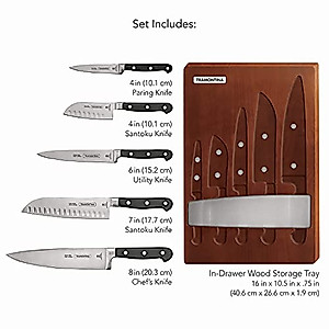 Tramontina Knife Set with Block Forged 5 Pc, 80008/561DS