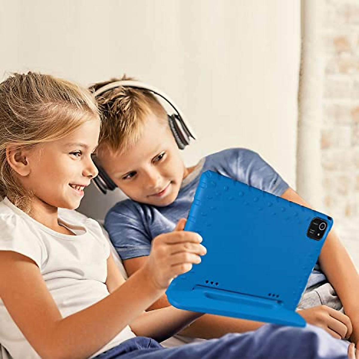JREN Kids Tablet, 10" Tablet pc,IPS HD Display 1280 X 800,1080p, Ram 4GB and 64GB Storage, Bluetooth, Wi-Fi,Kidoz Pre-Installed, Dual Cameras,Color Blue