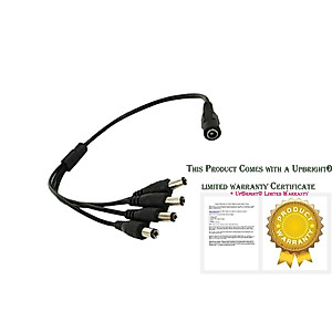 UpBright 4-Way + 8-Way Splitter 12V 5A AC/DC Adapter for Q-See QSS1250A QM6006B-4 5Amp 12VDC Security Camera CCTV Lorex MCB7051 LBC7051 LC7051 Color CCD Bullet Dome Cam 12VDC 5000mA 60W Power Supply