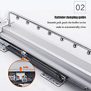 Heavy Duty Retractable Closet Pull Out Rod,Extendable Valet Rod Clothing,Ball Bearing Rail Slide Pull-Out,Hanging Rod for Closet Storage, Laundry Room,5 Pcs Pants Rack