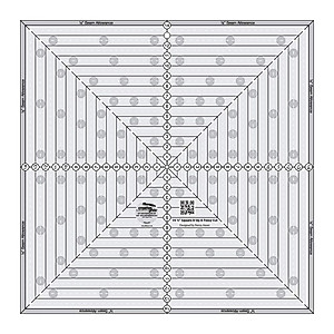 Creative Grids 14-1/2in Square It Up or Fussy Cut Square Quilt Ruler - CGRSQ14