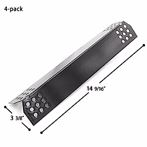 VICOOL Porcelain Steel Heat Plate Shield Replacement for Nexgrill 720-0830H,720-0783E, Grill Master 720-0697, 720-0737, 4-Pack