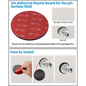 2 Pack Vacuum Suction Cup Shower Head Holder, Removable Shower Head Bracket, Height Adjustable Shower Wand Holder & Wall Mount ABS Plastic Suction Holder for Handheld Shower Head, Chrome