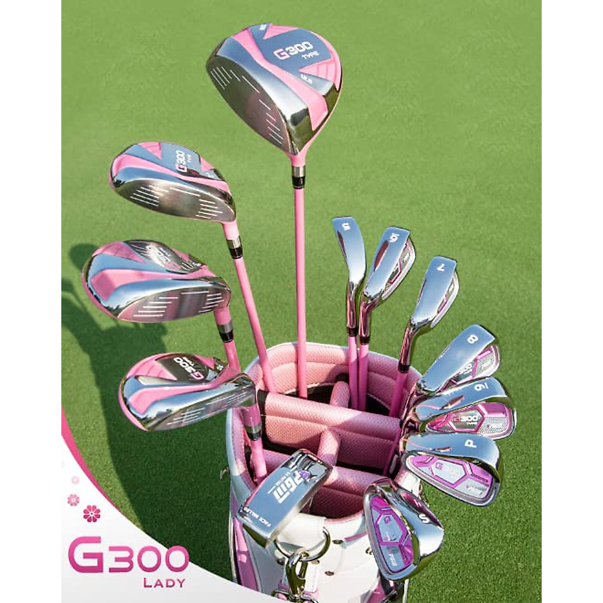 PGM G300 Club Womens Golf Set Purple Ladies Complete Left Handed Set LTG025