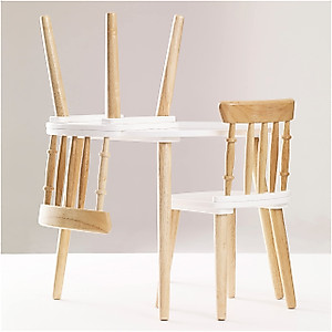 Le Toy Van Table & Chairs, One Size, White & Natural Wood