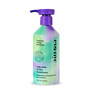 EVANYC Lazy Jane Air Dry Hair Conditioner, 8.8 fl oz, Vegan and GMO-Free, Anti Frizz Hair Products for Women, Natural Texture and Frizz Control