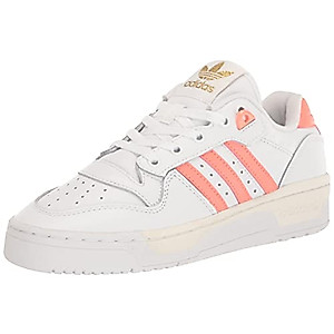 adidas Originals Women's Rivalry Low Sneaker, White/Coral Fusion/Gold Metallic, 8.5