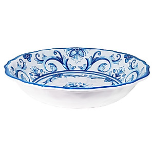 Le Cadeaux Melamine 13.75 Inch Salad Bowl, Mallorca
