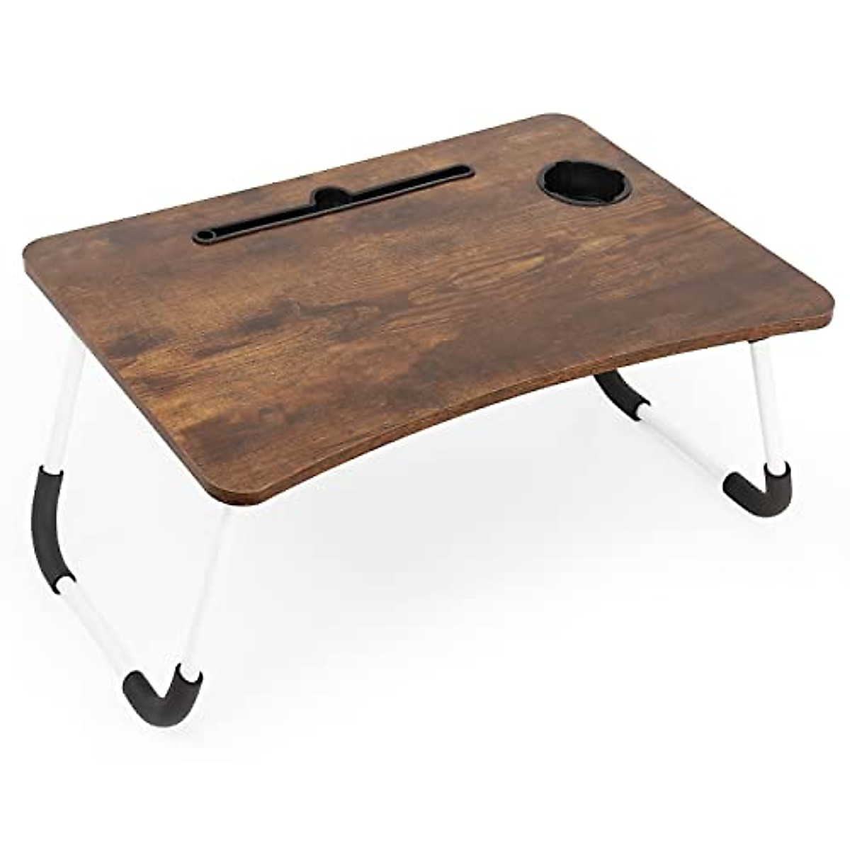 Laptop Stand for Bed，Folding Bedtray Table ,Notebook,Cup and Phone Holder,Portable Laptop Desk Watching and Eating for Bed,Couch,Floor