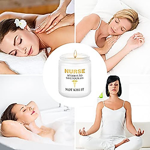 Nurse Gifts for Women, Funny Nurses Week Gifts for Friends Coworker, Nurse Appreciation Gifts, RN Nursing Gifts, Birthday Retirement Nursing School Graduation Gifts - Lavender Scented Candles