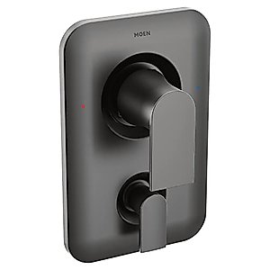 Moen Matte Black Genta LX Posi-Temp Double Lever Handle with Built-in 3-Function Transfer Valve Trim Kit, Valve Required, T2470BL
