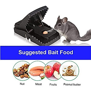 Mouse Trap,Reusable Mice Trap for House Hands-Free Quick Kill Small Rat Traps Indoor Outdoor Effective Sanitary Safe Mousetrap Catcher for Family and Pet