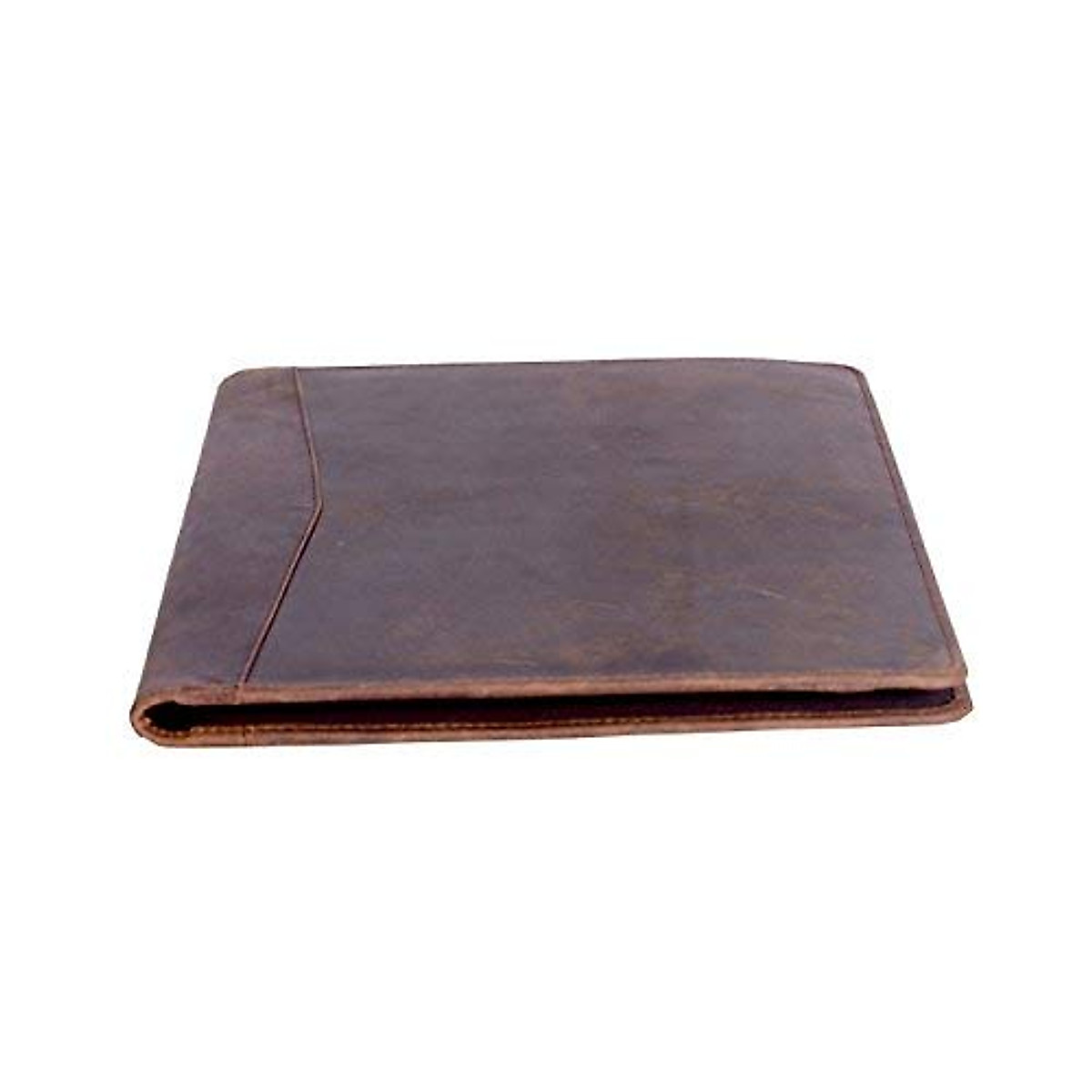 KomalC Leather Business Portfolio with Luxury Pen Folder Personal Organizer, Luxury Full Grain Leather Padfolio, Leather Folder (Buffalo Distressed Tan)