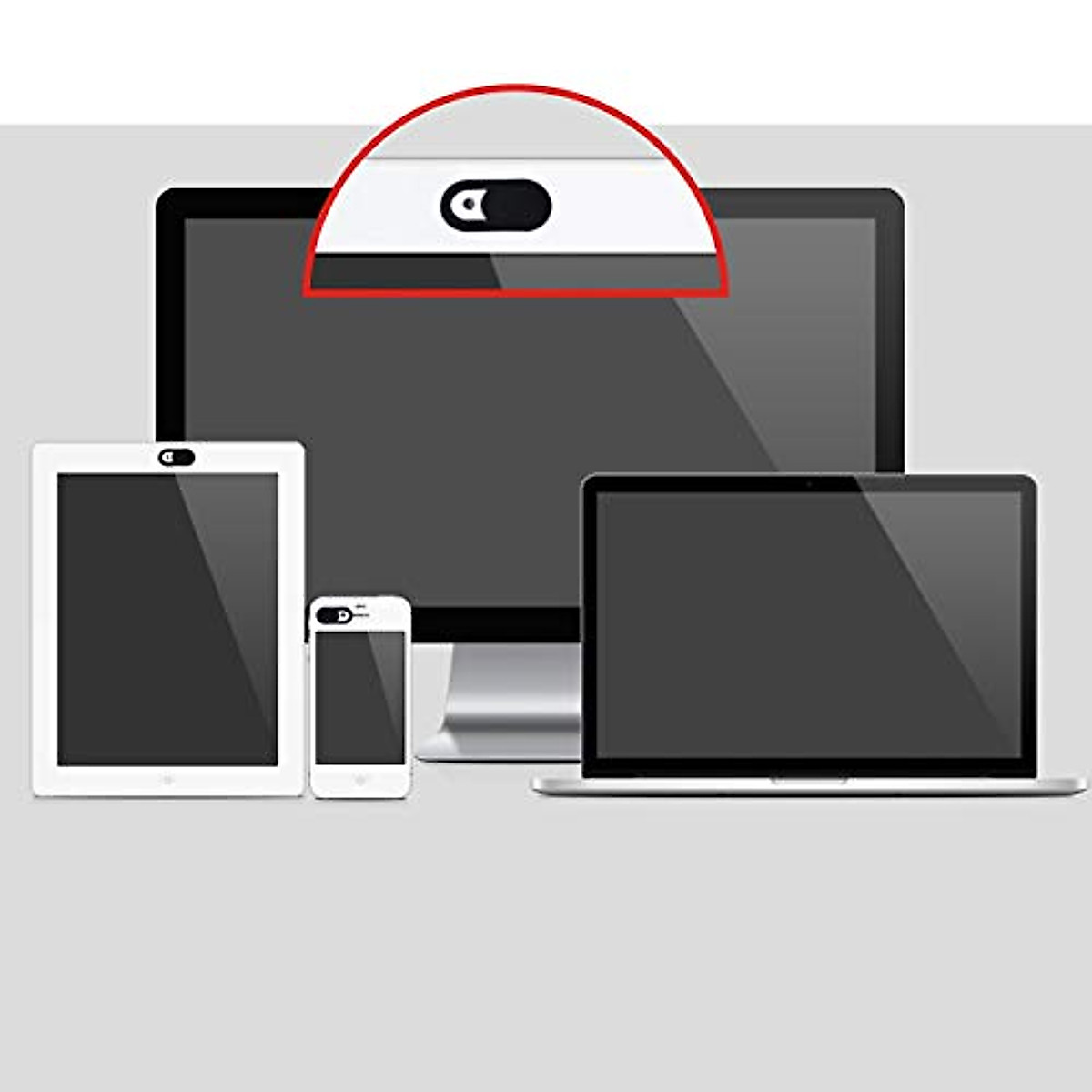 profectlen Portable Size Webcam Cover Shutter Magnet Slider Plastic Camera Cover for Web Laptop for PC Tablet