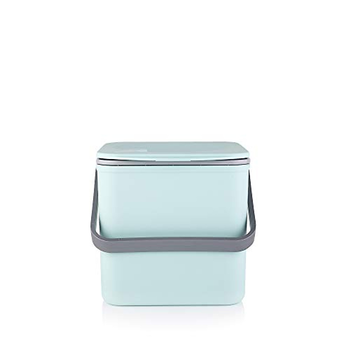 Minky Homecare Kitchen Compost Bin – Countertop Food Waste Caddy with Easy Wipe Clean Interior – Made in The UK - 3.5L (0.9 gal.) (Pastel Green)