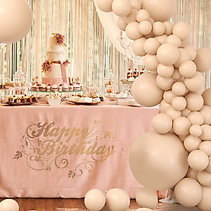 RUBFAC 116pcs Nude Balloons Different Sizes Beige Balloons Pack of 36 18 12 10 5 Inch for Garland Arch Retro Apricot Extra Large Balloons for Birthday Baby Showers Wedding Party Decoration