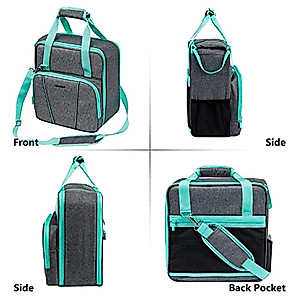 BAGSPRITE Coffee Maker Travel Bag Compatible with Keurig K-Mini or K-Mini Plus, Single Serve Coffee Brewer Carrying Case with Multiple Pockets for K-Cup Pods, Storage Bag With Shoulder Strap