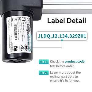Okin Refined-R Model JLDQ-12 & JLDQ.12.134.329Z01 Power Recliner Motor Lift Chair Actuator Replacement Part for JLDQ.12.134.329D/E/G/J/K/L/P/Q/Z