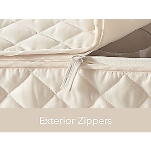 Covermates Keepsakes - Dish Storage - Padded Protection - ID Window - Stain Resistant - Machine Washable - China Storage-Cream