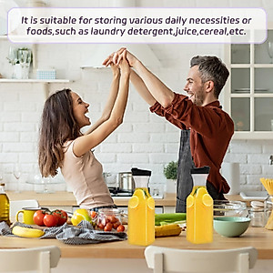 Laundry Detergent Dispenser Bottle 53oz with Label,4 Pack Liquid Laundry Dispenser,Plastic Detergent Dispenser for Laundry Room Organization and Storage,Black Lid