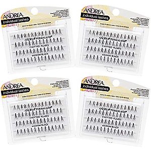 Andrea Knotted Flares False Lashes Medium - Black, 4 Pack