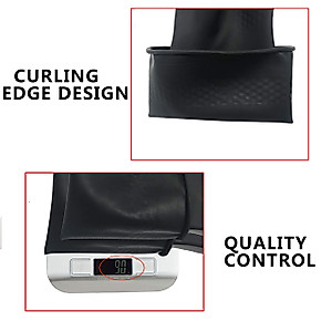 Uxglove Chemical Resistant Gloves, Work Heavy Duty Industrial Rubber Gloves,12.2",Black 1 Pair