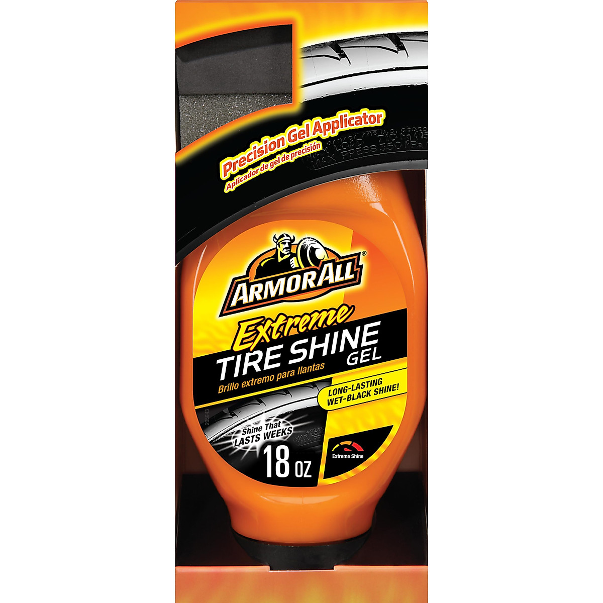 Extreme Tire Shine Gel by Armor All, Tire Shine for Restoring Color and Tire Protection, 18 Fl Oz