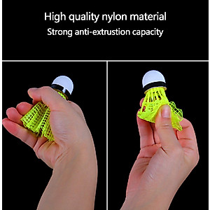 KEVENZ 12-Pack Advanced Nylon Feather Shuttlecocks,77 Grains-High Speed Badminton Balls (Yellow,Nylon)