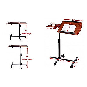 OneSpace Angle and Height Adjustable Laptop Computer, Dual Surface, Cherry Red