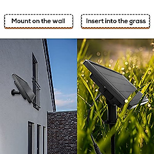 Banord 48ft Solar String Light Outdoor, USB Rechargeable Patio Solar Outdoor Lights with Waterproof & Shatterproof Solar Powered Bulbs Hanging Lights for Backyard, Porch, Garden, Cafe, Camping, Party