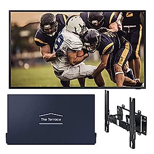 SAMSUNG Terrace QN65LST7TA 65" Outdoor QLED 4K UHD Smart TV with a Terrace VG-SDC65G 65" Dark Gray Dust Cover Terrace WMN-4277TT Full Motion Wall Mount for 65” TV (2020)