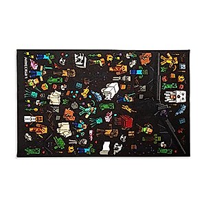 Minecraft Mob Printed Area Rug | Indoor Floor Mat, Accent Rugs For Living Room and Bedroom, Home Decor For Kids Playroom | Video Game Gifts And Collectibles | 60 x 39 Inches