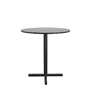 CoscoProducts COSCO 88852BLK1E Round Indoor/Outdoor Steel Bistro Table, 24", Black