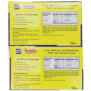 Lance Fresh Toasty Crackers with rich peanut butter sandwich crackers (40 packs)
