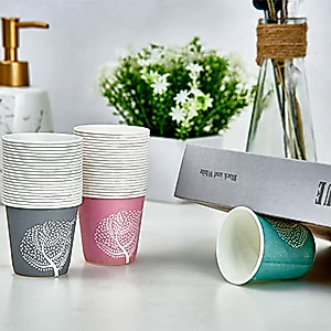 LITOPAK 300 Pack 3 oz Disposable Bathroom Cups, Colorful Disposable Mouthwash Cups, Small Disposable Cups, Mini Paper Cups for Parties, Picnics, Barbecues, Travel and Events.