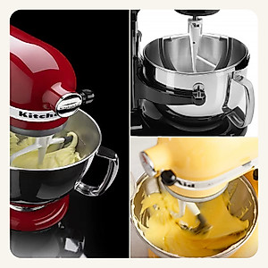 6 Quart Flex Edge Beater for Kitchenaid Bowl-Lift Stand Mixers, Kitchenaid Paddle Attachment with Both-Sides Flexible Silicone Edges Bowl Scraper, And Mixer Slider Mat for Kitchenaid 6 Qt Mixer
