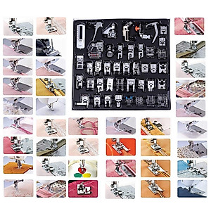 Sewing Machine Presser Foot Feet Kit Set,Fits for Brother, Baby Lock, Singer, Elna, Toyota, New Home, Simplicity, Janome, Kenmore, and White Low Shank Sewing Machine (42pcs)