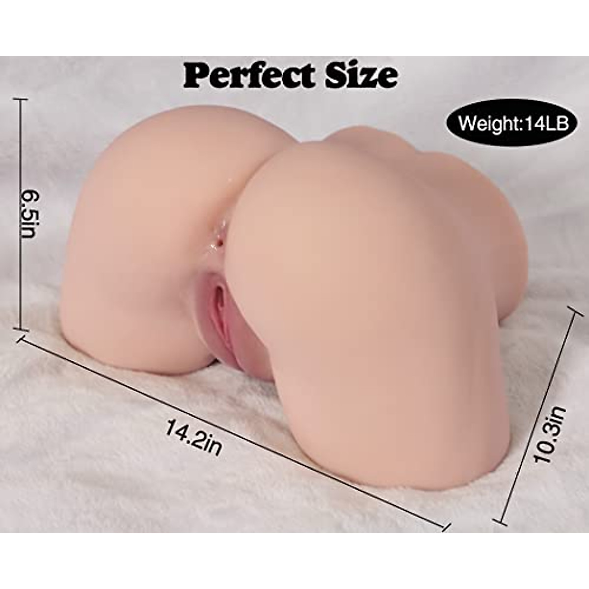 Lifelike Sex Doll Torso Male Masturbator Stroker Realistic Pocket Pussy Ass with Vagina Anal Sex, Sex Dolls Adult Toys Male Sex Toys for Men Pleasure, 14LB