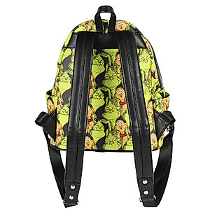 Dr. Seuss The Grinch and Max All-Over Print Faux Leather Mini Backpack