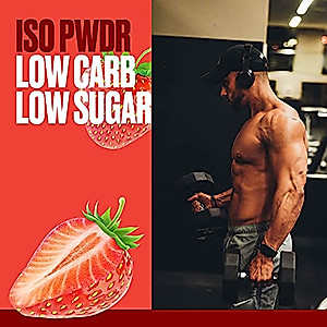 Metabolic Nutrition Whey Protein Isolate ISO PWDR Strawberry Cream, 3.04lb, 23 Servings, 26g Protein, Fast Digesting, Zero Carbs, Delicious Flavor, Very Low Carbs & Fat, Zero Lactose