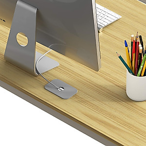 SHW Home Office 55"x60" Large L Shaped Corner Desk, Oak