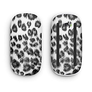 Design Skinz Real Snow Leopard Hide Vinyl Decal Compatible with The Apple Magic Mouse 2 (Wireless, Rechargable) with Multi-Touch Surface