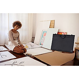 QXSMAHP Art Portfolio Case 18"X 24" Art Portfolio Tote Bag with Shoulder Strap Poster Drawing Bulletin Board Multi-Purpose Art Storage Bag