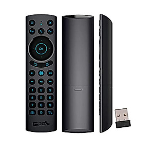 G20BTS Plus Wireless Bluetooth 5.0 Voice Backlit Remote Control Support 2.4G USB Gyroscope IR Learning Remote Control for Android TV Box(G20S Pro Plus)