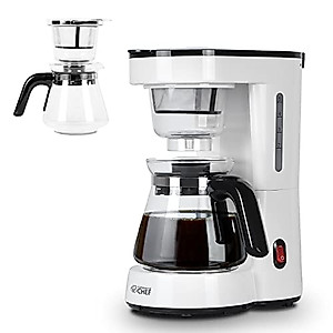Commercial Chef Coffee Maker, Drip Coffee Maker with Pour Over Filter, 5 Cup Coffee Maker with 0.75L Water Tank, Brews in 6 Minutes