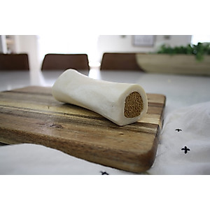 Cadet Stuffed Shin Bones - Highly Digestible, High Protein, Long-Lasting Dog Chew Bone for Aggressive Chewers, Supports Dental Health, - Peanut Butter Flavor, Small (3 Count)