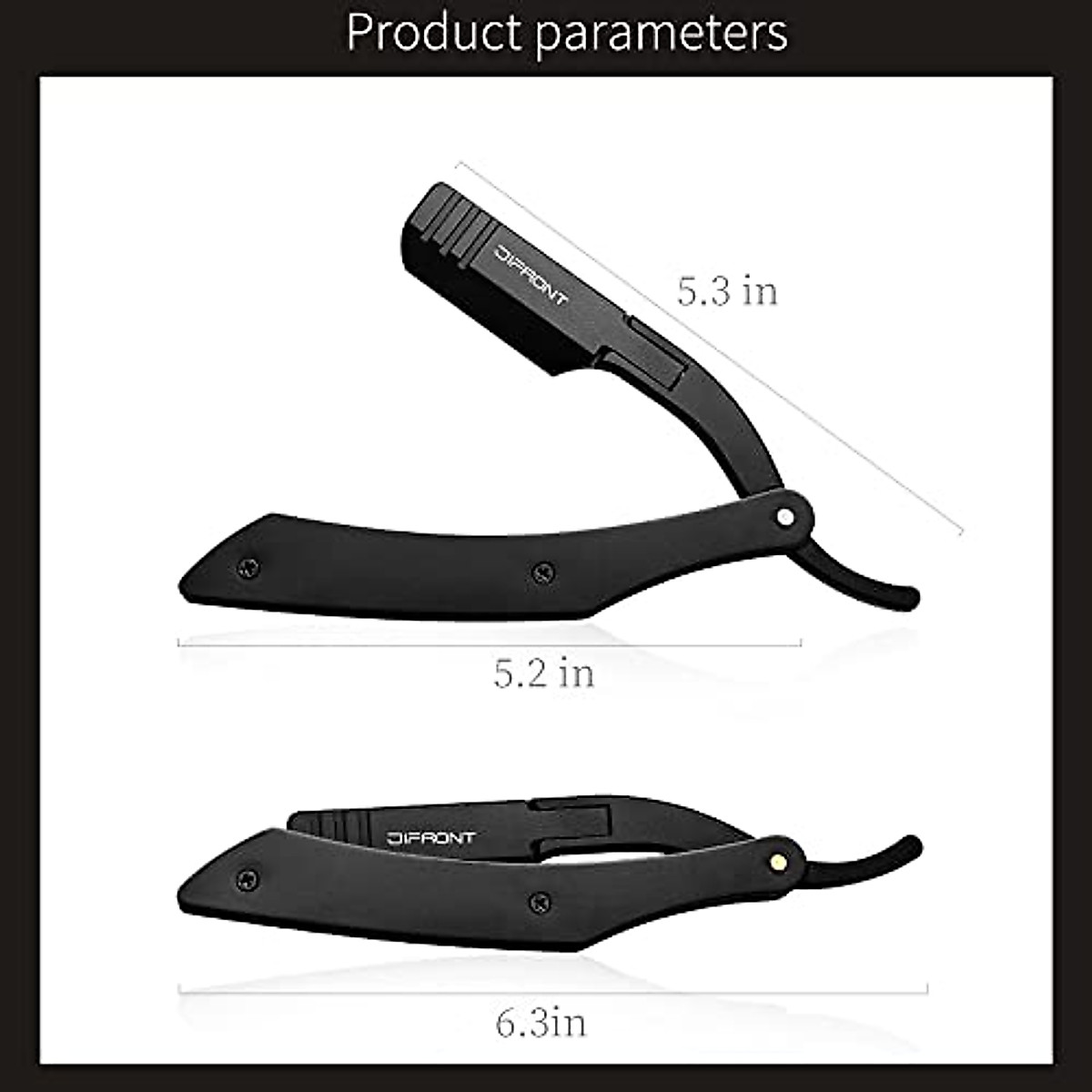 Professional Straight Edge Razor with 20 Stainless steel Blades Barber Straight Razor Close Shaving Men's Manual Shaver Aluminum handle Straight Razor Blades portable Straight Razor Kit(TKL-B)