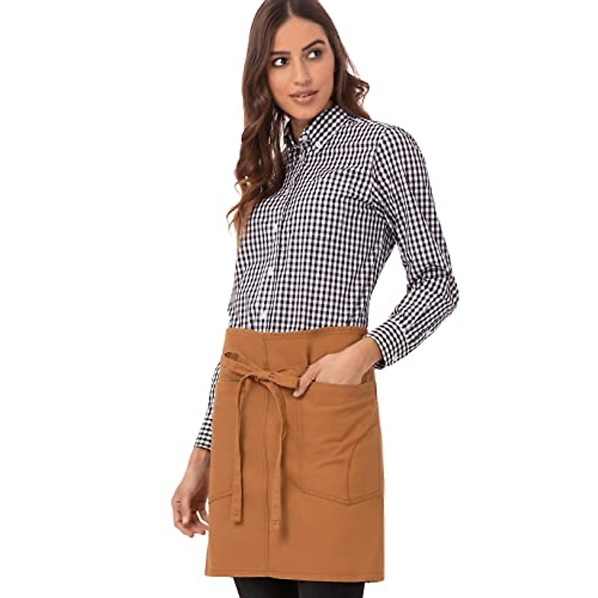 Chef Works Unisex Rockford Half Bistro Apron, Nutmeg, One Size