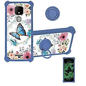 jioeuinly ANS Artia Case Compatible with ANS Artia Phone Case ACK2326 Cover [with Tempered Glass Screen Protector][Hard PC + Soft Silicone] [360 Metal Ring Support][Luminous Effect] YGL-LHD
