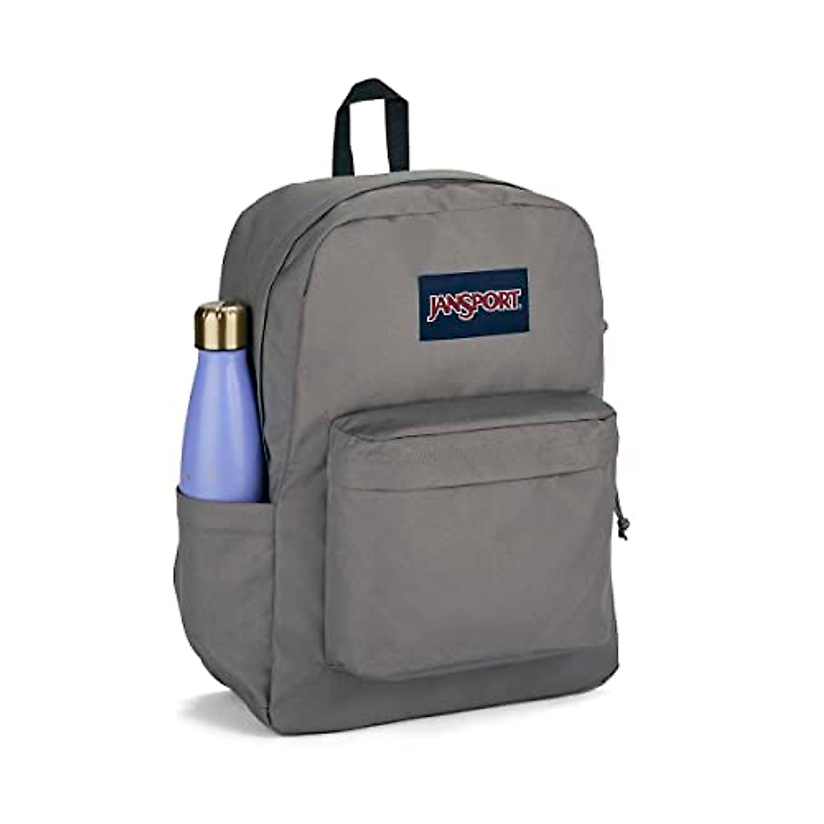 JanSport Superbreak Plus Backpack - Work, Travel, or Laptop Bookbag with Water Bottle Pocket, Graphite Grey